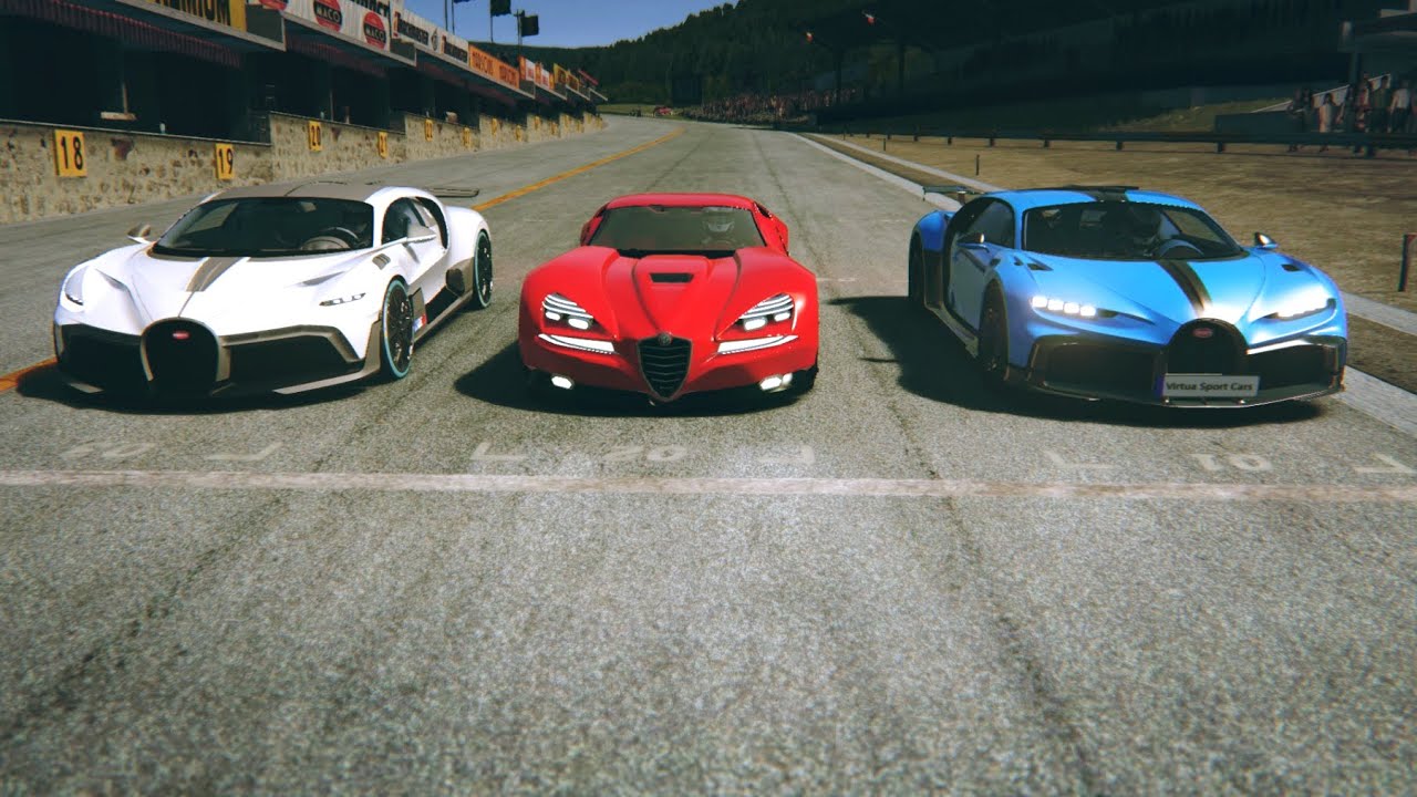 Alfa Romeo Montreal GT Concetp 2019 vs Bugatti Divo vs Bugatti Chiron ...
