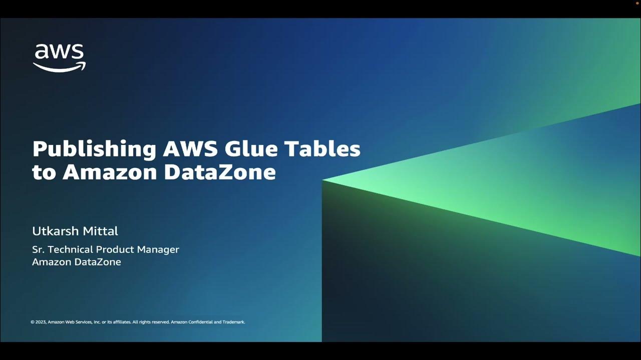 How to Publish AWS Glue Tables to Amazon DataZone | Amazon Web Services - YouTube