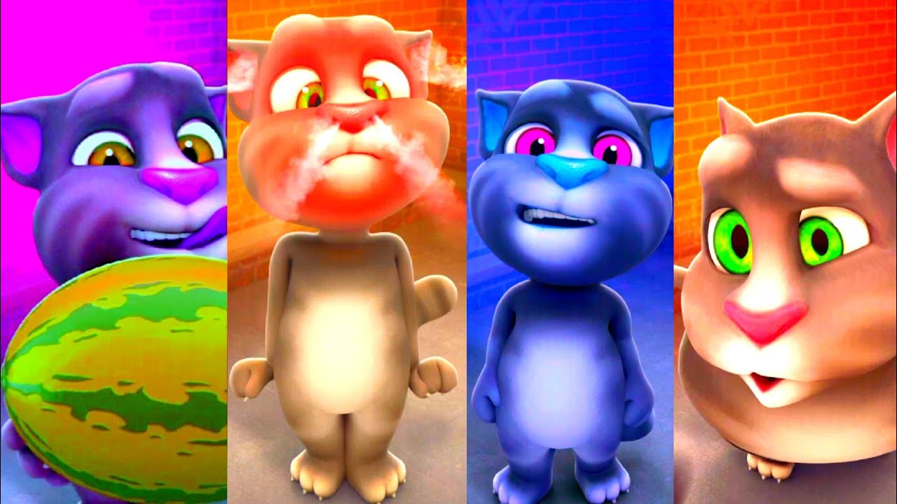 My Talking Tom colours funny movement || Talking Tom 🔴 All NEW Episodes ...