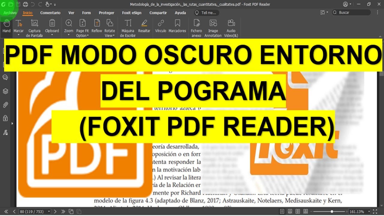 PDF MODO OSCURO ENTORNO DEL POGRAMA (FOXIT PDF READER) - YouTube