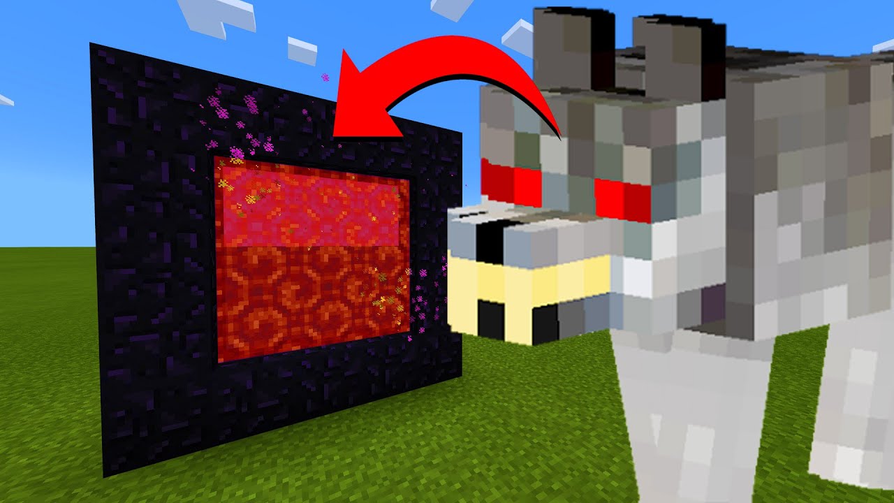 How To Make A Portal To The Giant Wolf Dimension in Minecraft! - YouTube