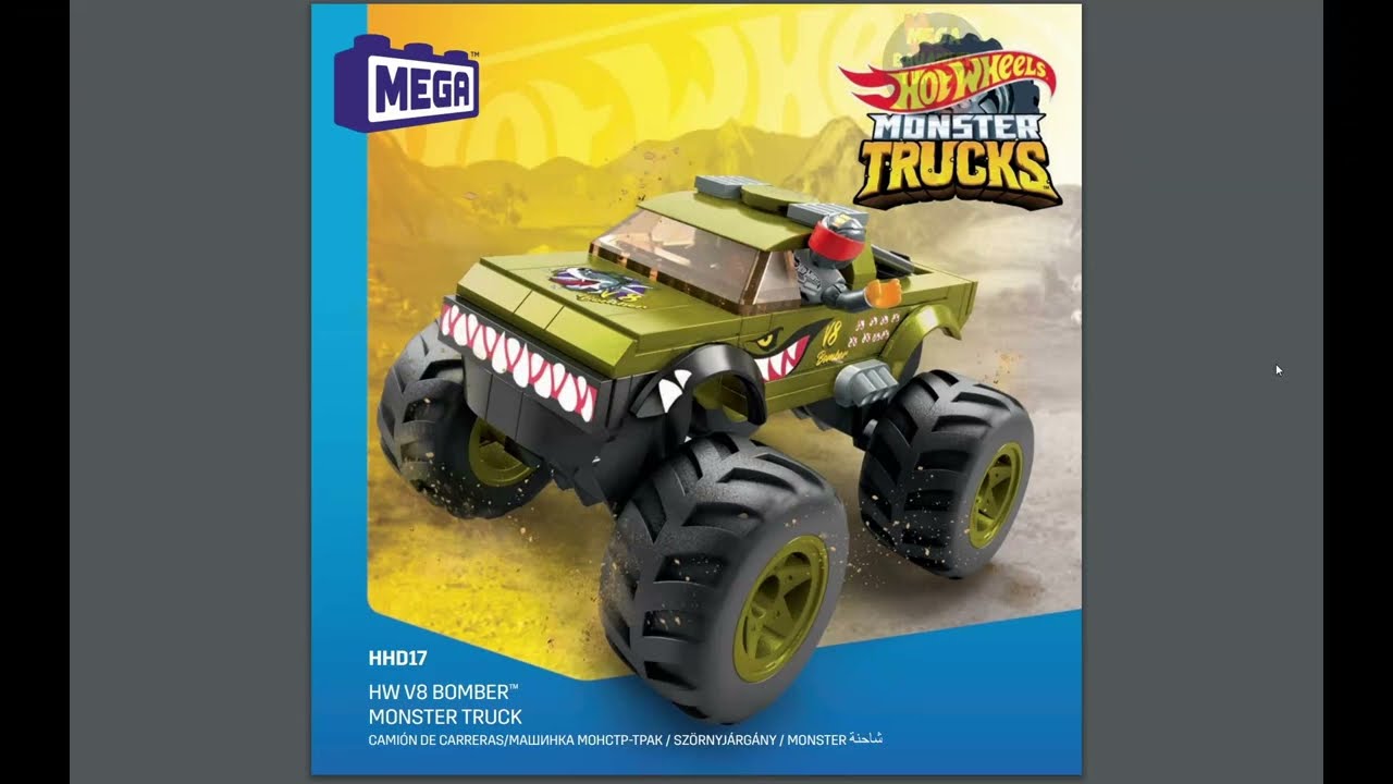 HW V8 Bomber Monster Truck| Mega Bauanleitung | HHD17 | MEGA Construx ...