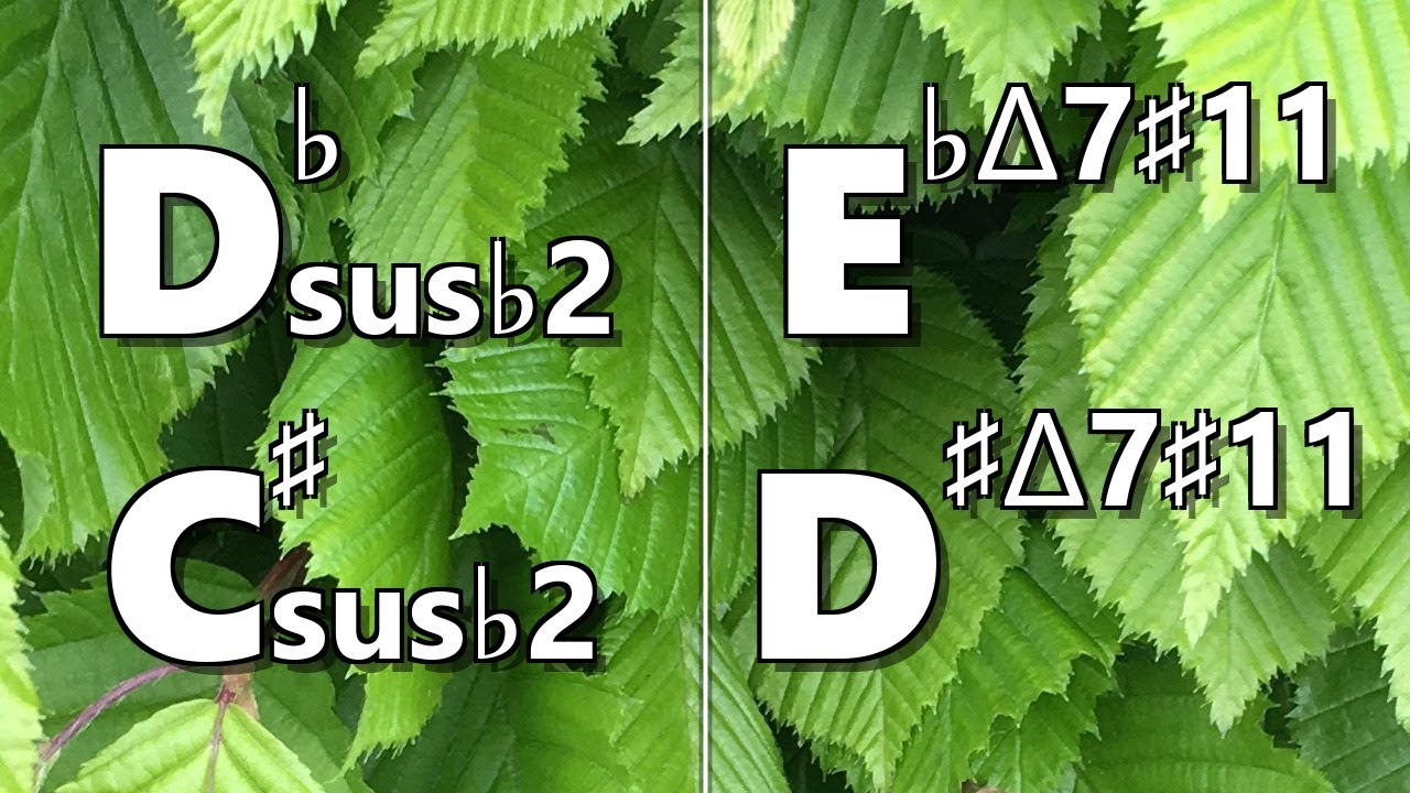 Dbsus b2 (C#sus b2) to Ebmaj7#11 (D#maj7#11) Backing Track - YouTube