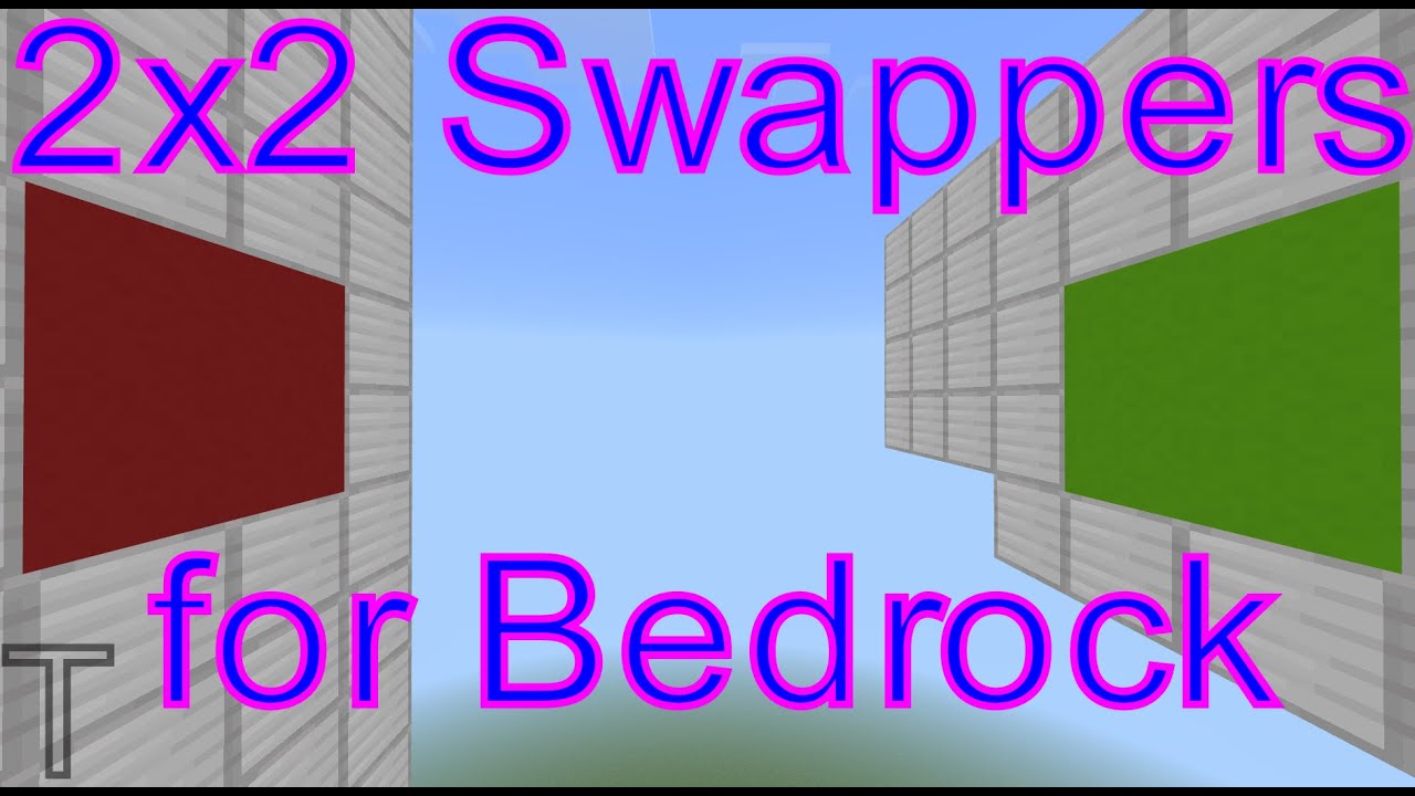 Tutorial: Simple, Bedrock 2x2 Wall Block Swapper [Bedrock only] - YouTube