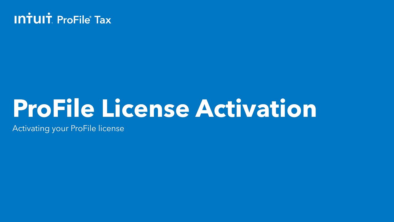ProFile License Activation - YouTube
