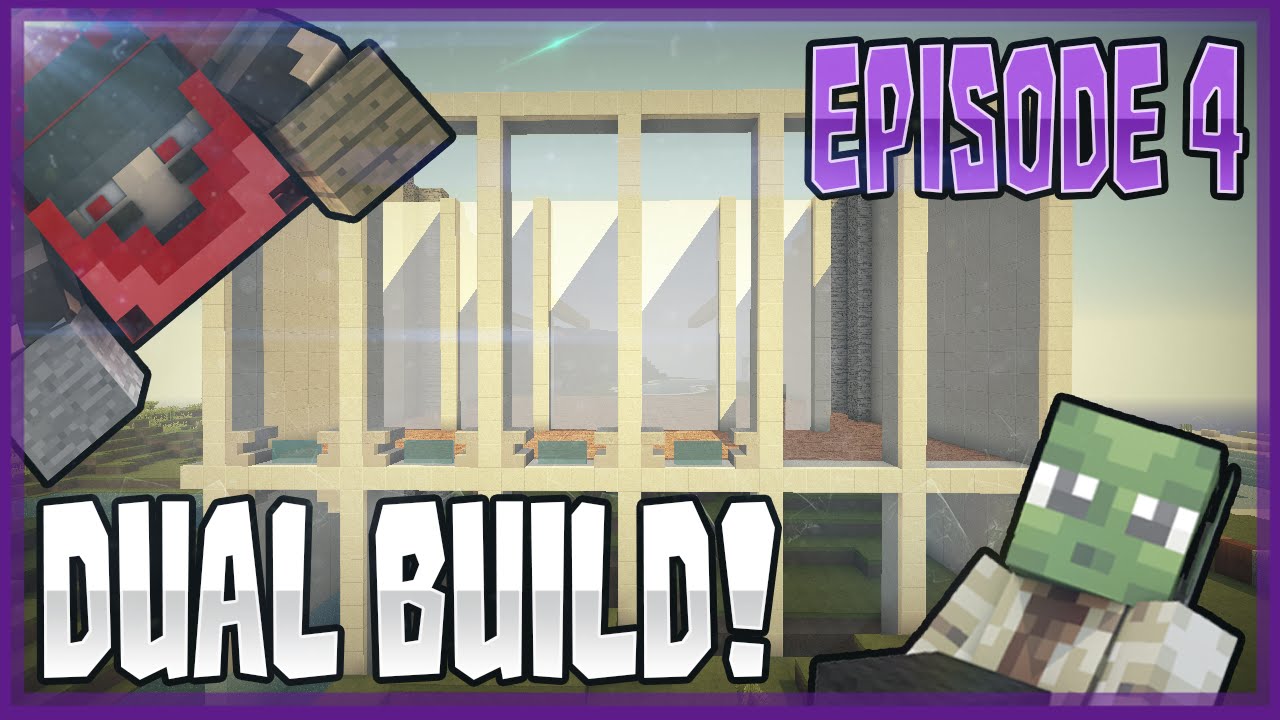 Minecraft Dual Build - Modern House E04 - YouTube