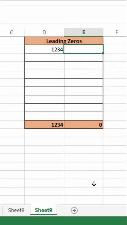 Excel Shortcut 33 - How to insert leading zeros - YouTube