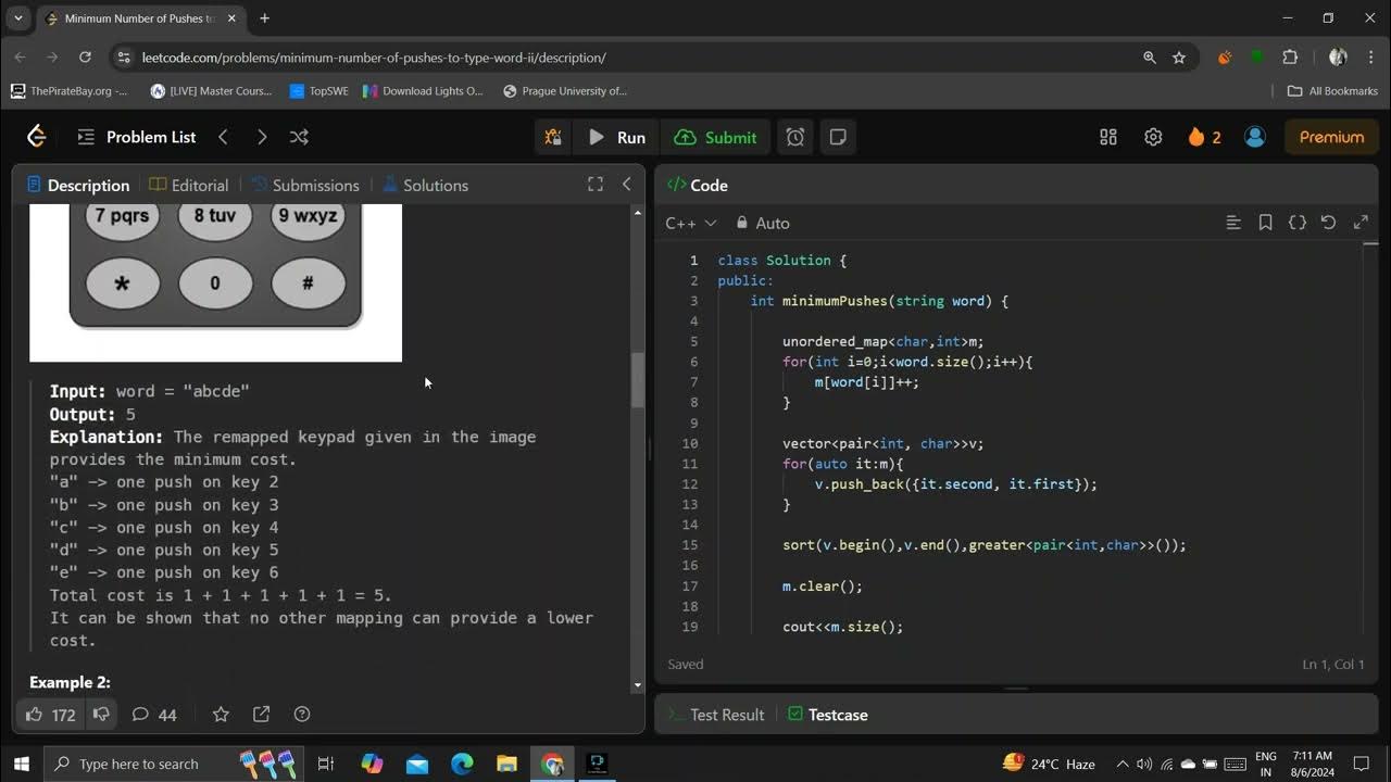 3016 Minimum Number of Pushes to Type Word II - YouTube