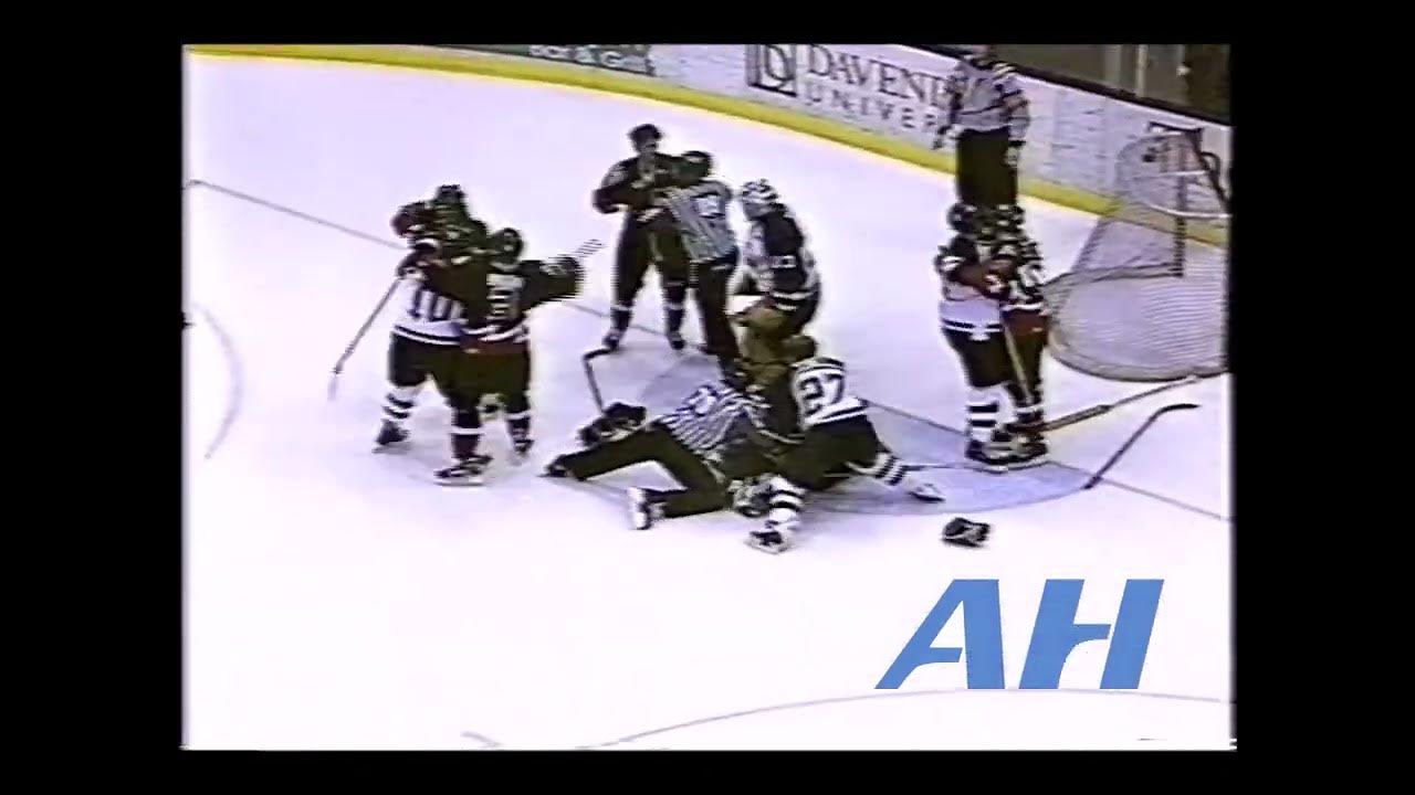 OHL Feb. 5, 2005 Saginaw Spirit v Owen Sound Attack (R) Patrick McNeill v Mike Angelidis (R ...