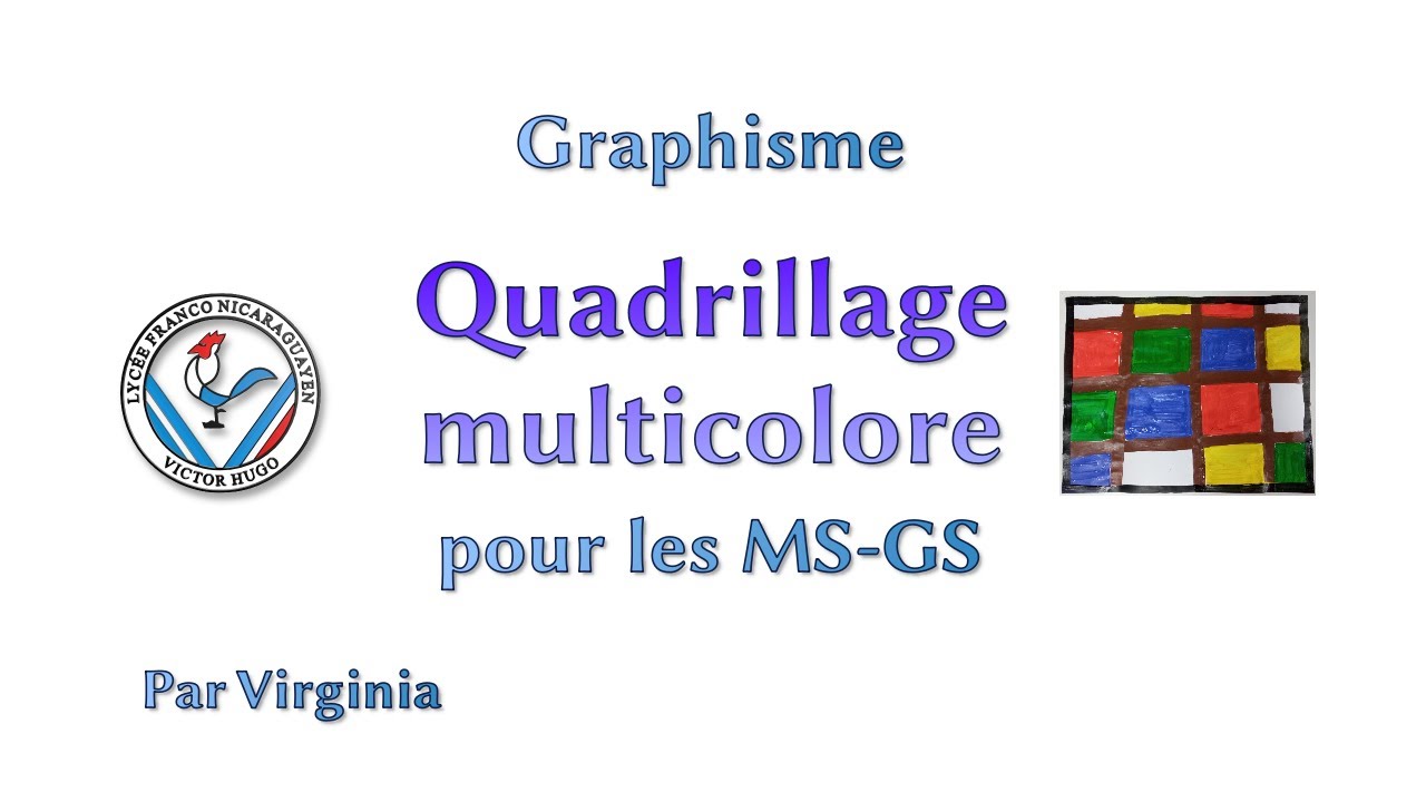GS-MS - Graphisme - Quadrillage Multicolore - YouTube