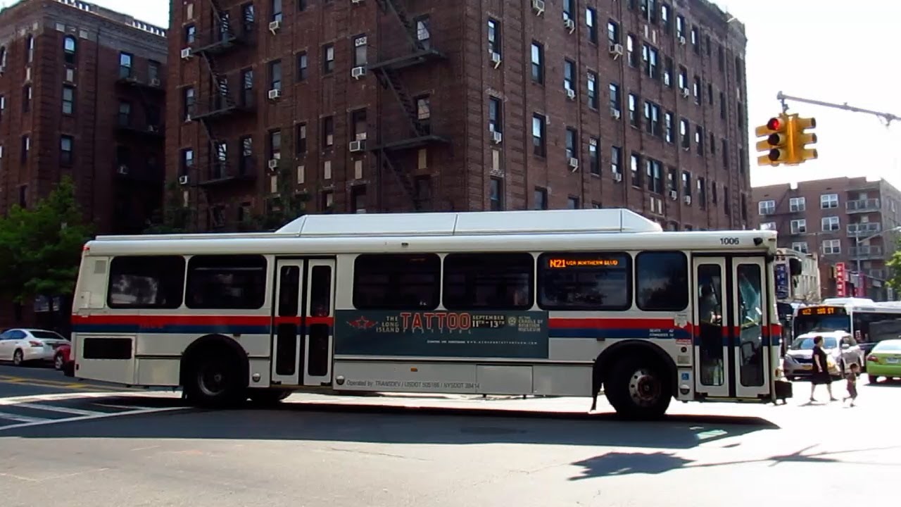 NYCTA & NICE Bus: Orion V CNG #1006 on the n21 & New Flyer XD40 #7369 ...