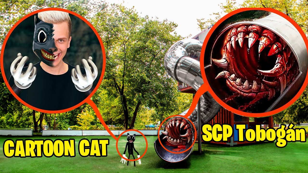 SCP SLIDE vs CARTOON CAT Bruno! CARNIVOROUS SLIDE SCP se lo comió ...
