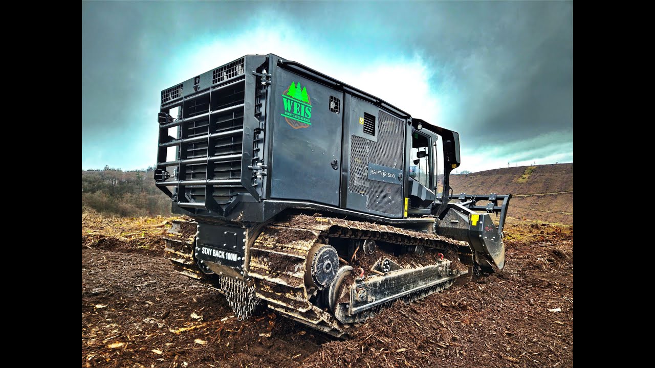 🌲4K| NEW Prinoth Raptor 500 • OnBoardView • Forstmulchen mit POWER ...