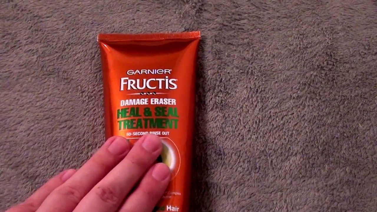Garnier Fructis Damage Eraser Heal & Seal Treatment REVIEW - YouTube