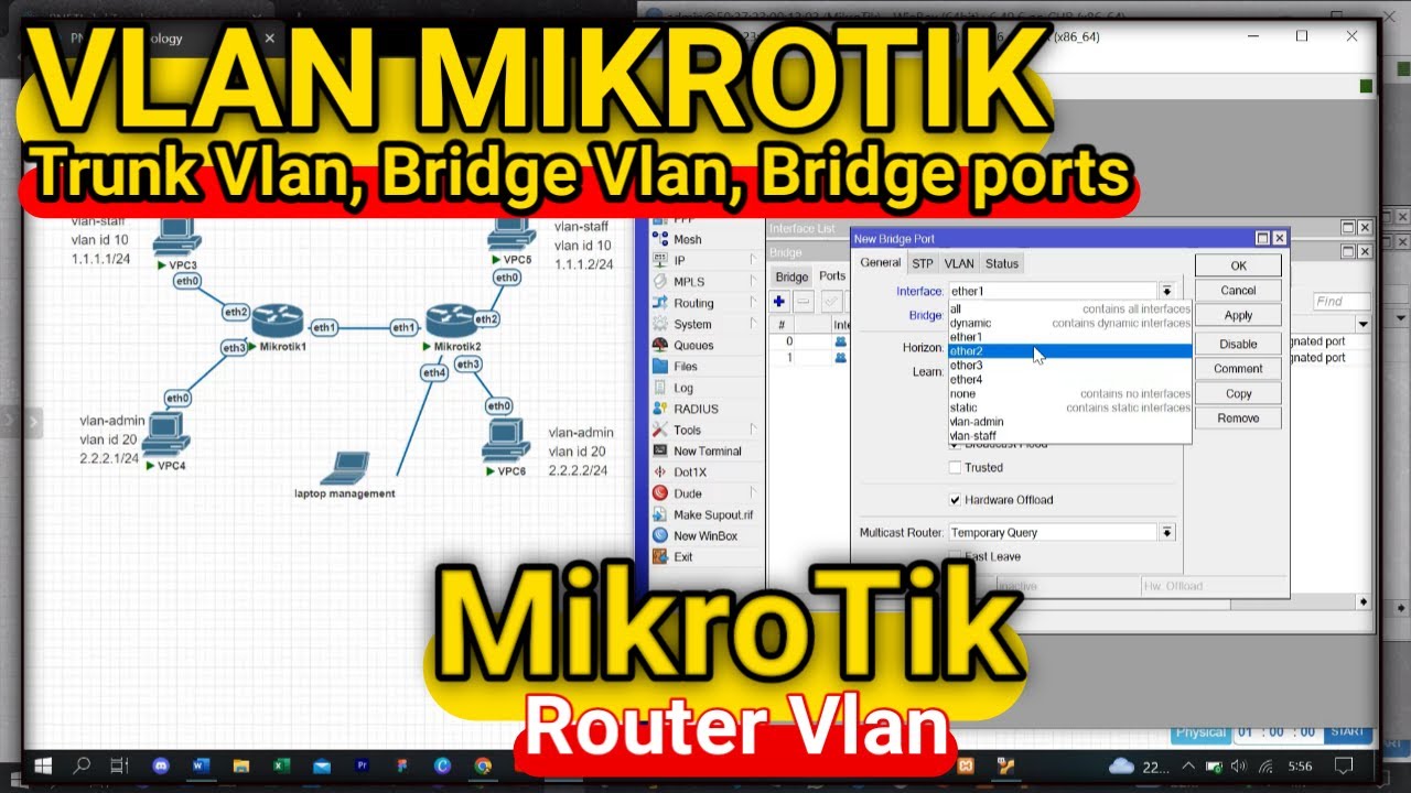 cara mudah setting vlan pada mikrotik untuk mengatasi broadcast domain ...