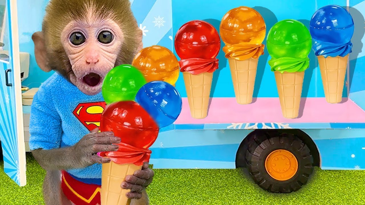 Bebé Mono Bon Bon va de picnic con el patito y hace caramelos de ...
