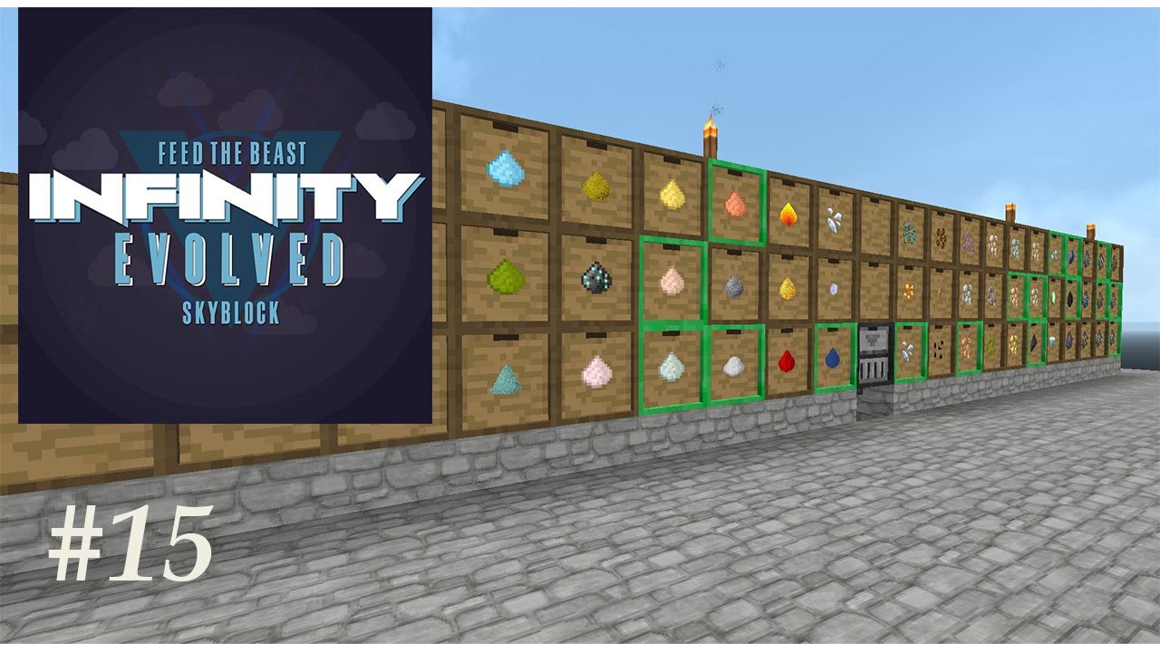 FTB Infinity Evolved Skyblock - Floor Design and Storage Drawers Ep15 ...