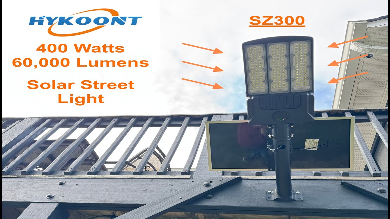 HYKOONT SZ300 LED Solar Street Light | Rural Lighting - YouTube