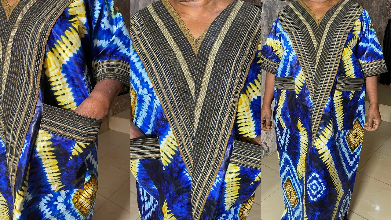 How to cut and sew boubou with asoke design - YouTube