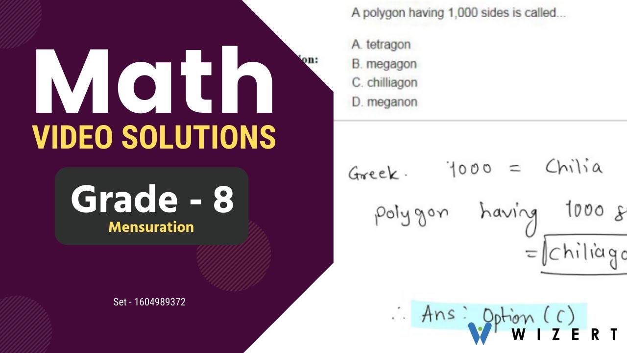 Grade 8 Math Questions with Answers - Mathematics Mensuration questions ...