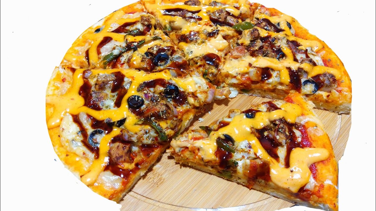Chicken Fajita Pizza recipe l No Oven Creamy Chicken fajita pizza l The ...