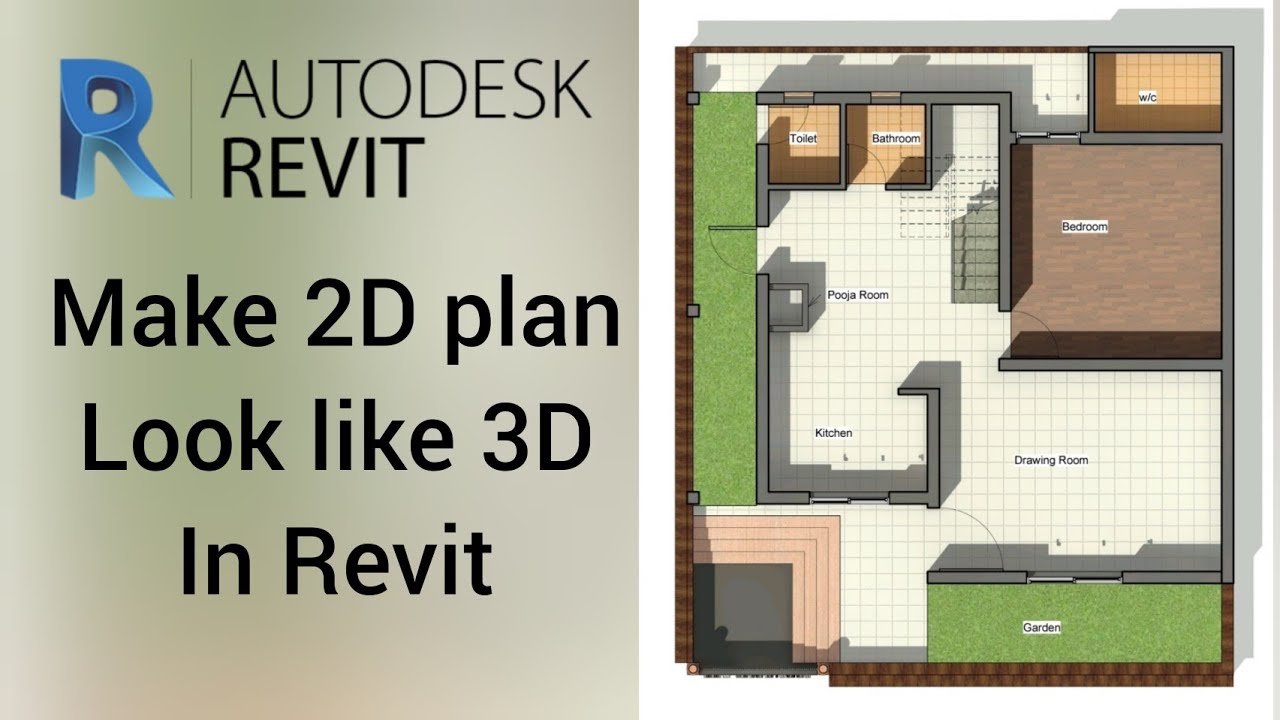 Revit Tutorial हिंदी | Make 2D plan that look like 3D | Planning In ...