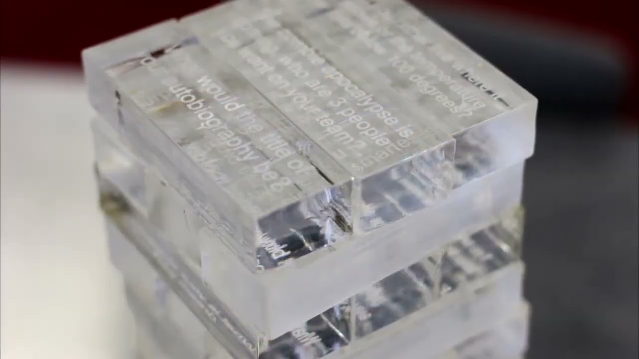 Acrylic Jenga Laser Cut 20mm Acrylic Trotec SP2000 - YouTube