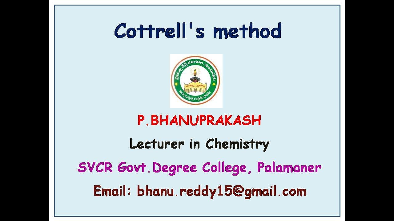 Cottrell's method - YouTube