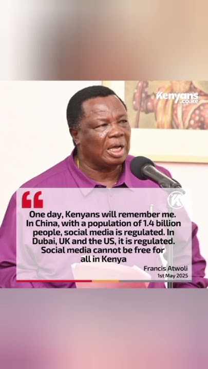 Social Media must be regulated - COTU SG Francis Atwoli - YouTube