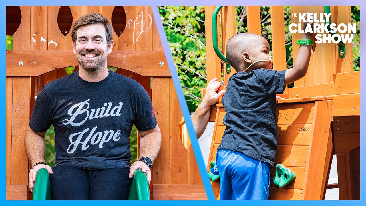 Cancer Survivor Builds Backyard Playsets For Kids Battling Cancer - YouTube