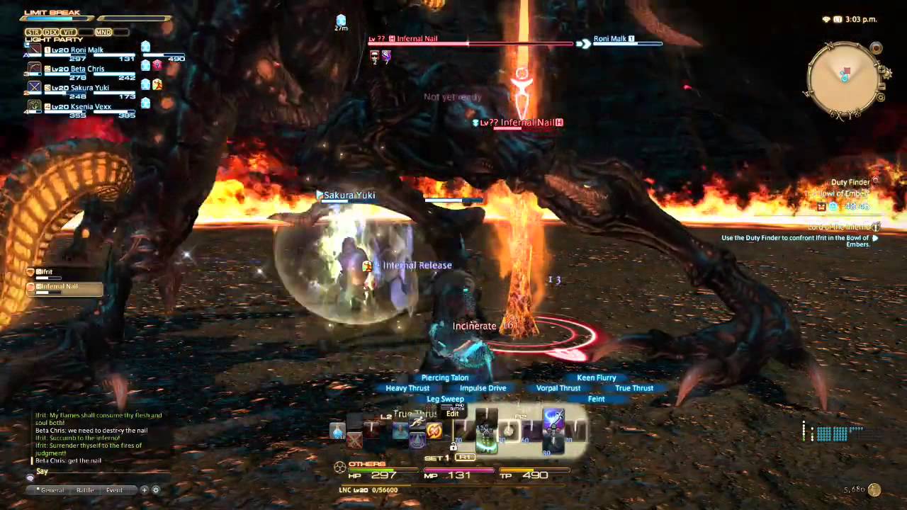 Primal Ifrit Battle | Final Fantasy XIV : A Realm Reborn | BETA PS4 ...