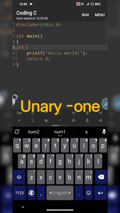 #program #mobile #code #html #python #coding c. Unary one 2024. - YouTube