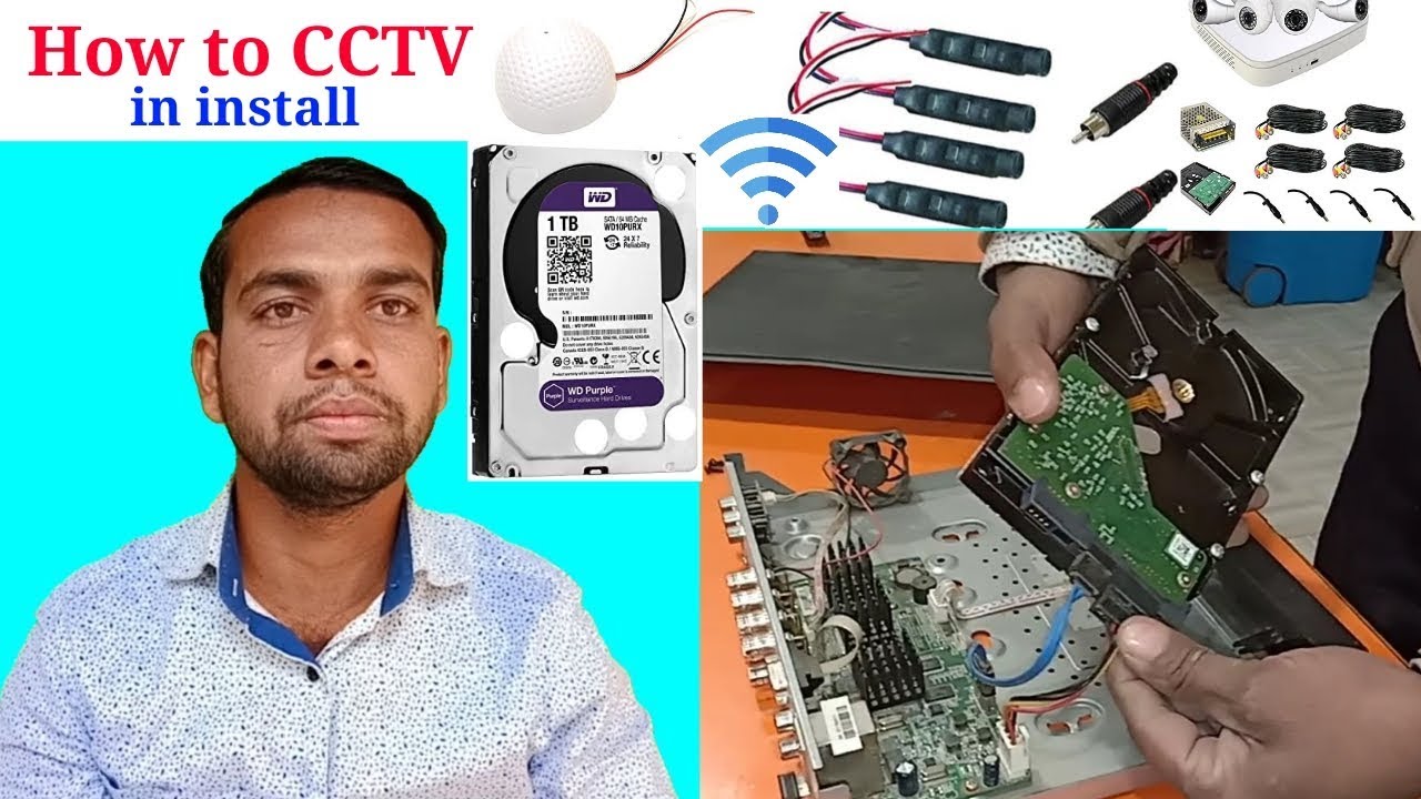 How to CCTV camera in hard disks install and mic connection and price ...