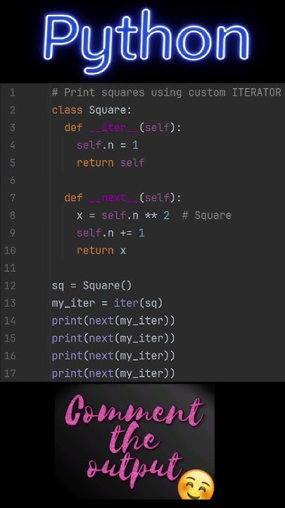 Iterator in Python | #codewithshubhankar #iterator #pythoniterator - YouTube