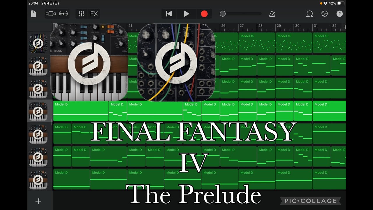 MoogのアプリでFINAL FANTASY Ⅳ [The Prelude] - YouTube