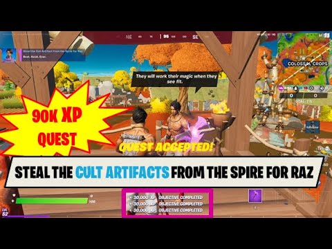 Complete All 3 Raz Spire Quests and Return to Raz in Fortnite - YouTube