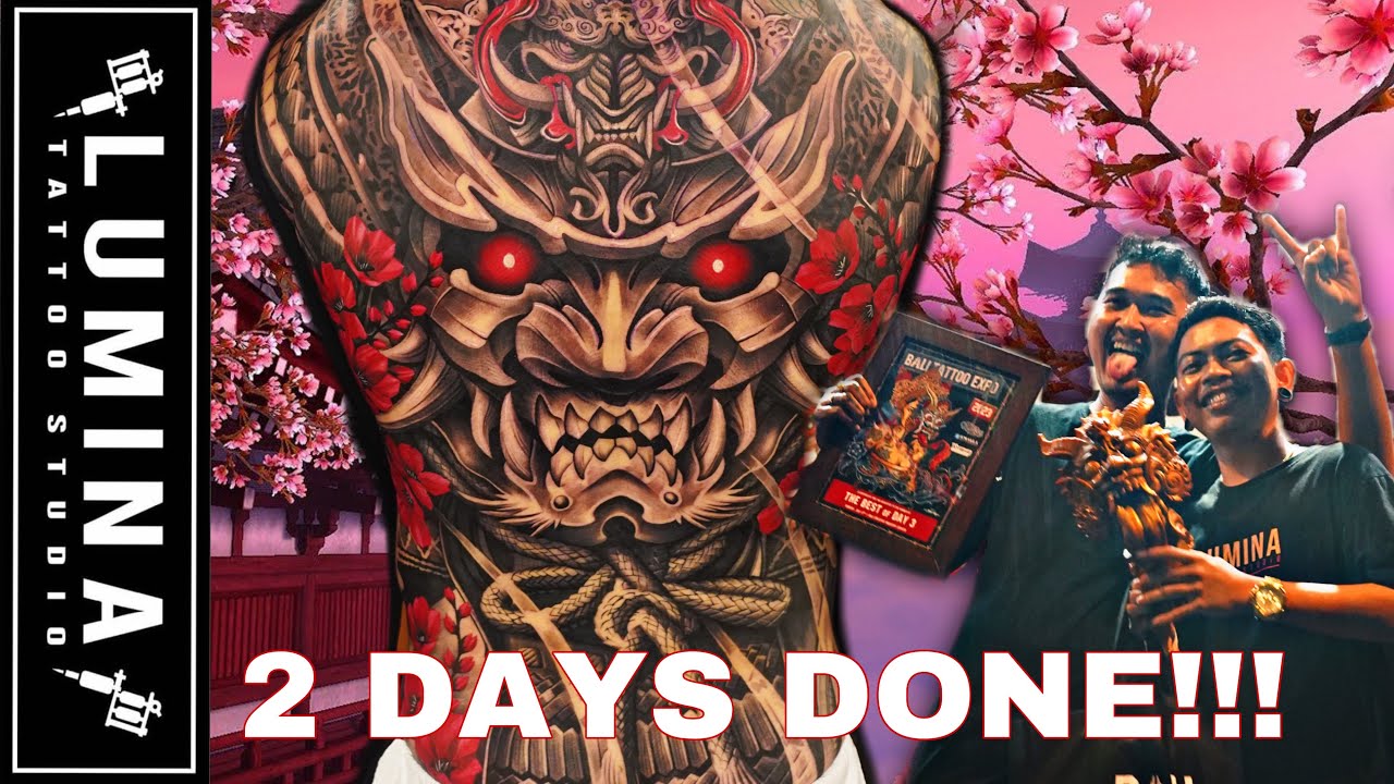 TRENDING NOW! HANNYA MASK SAMURAI TATTOO JAPANESE STYLE - FULL BACK ...