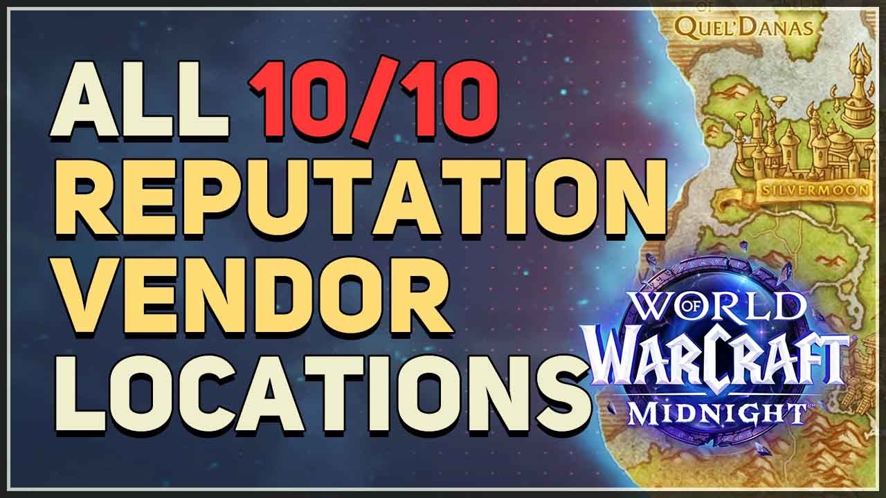 All Midnight Reputation Vendor Locations WoW - YouTube