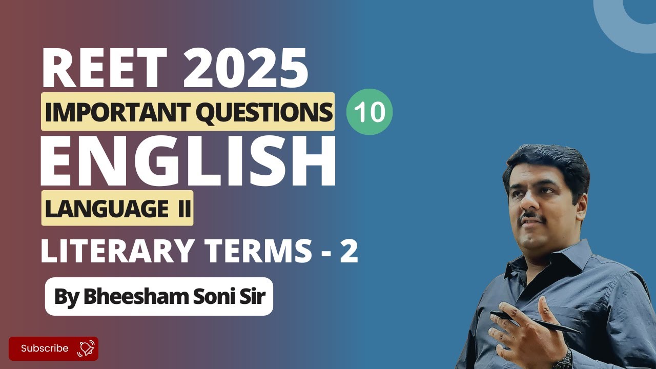 Important MCQs on Literary Terms (Part 2) | REET 2025 | English ...