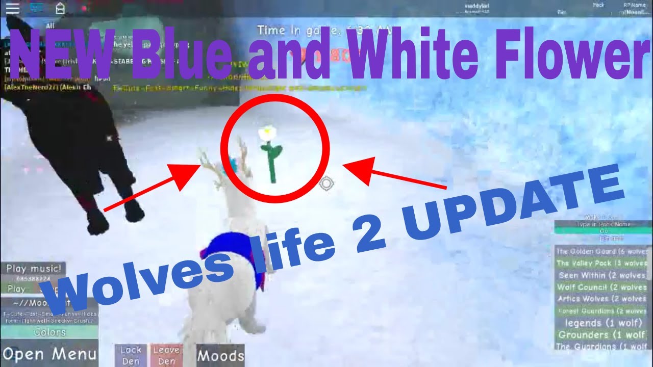 How to get Blue and White Flower Effect in wolves life 2 - YouTube