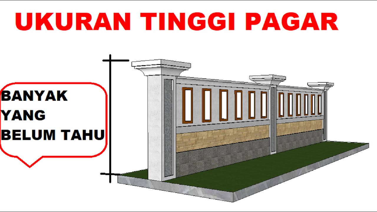 Tinggi Pagar Rumah Yg Ideal Dan Minimalis YouTube