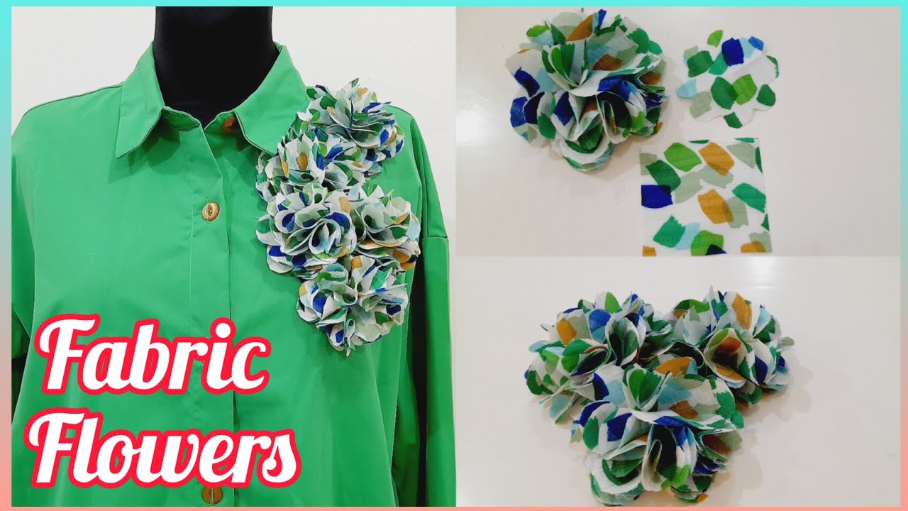 How to make DIY easy fabric flower - YouTube