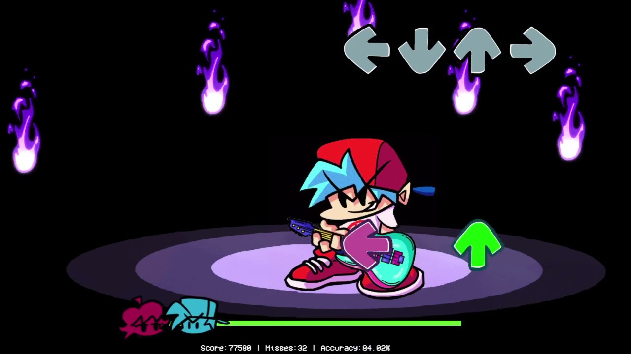 through the fire and flames but in fnf - YouTube