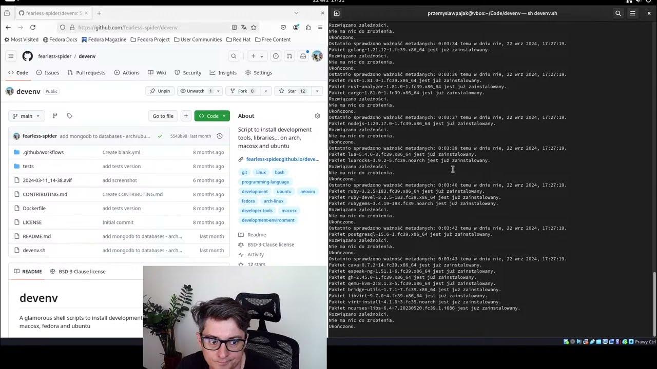 Updating devenv.sh - Haskell - Typescript - PERL on Fedora Linux - YouTube
