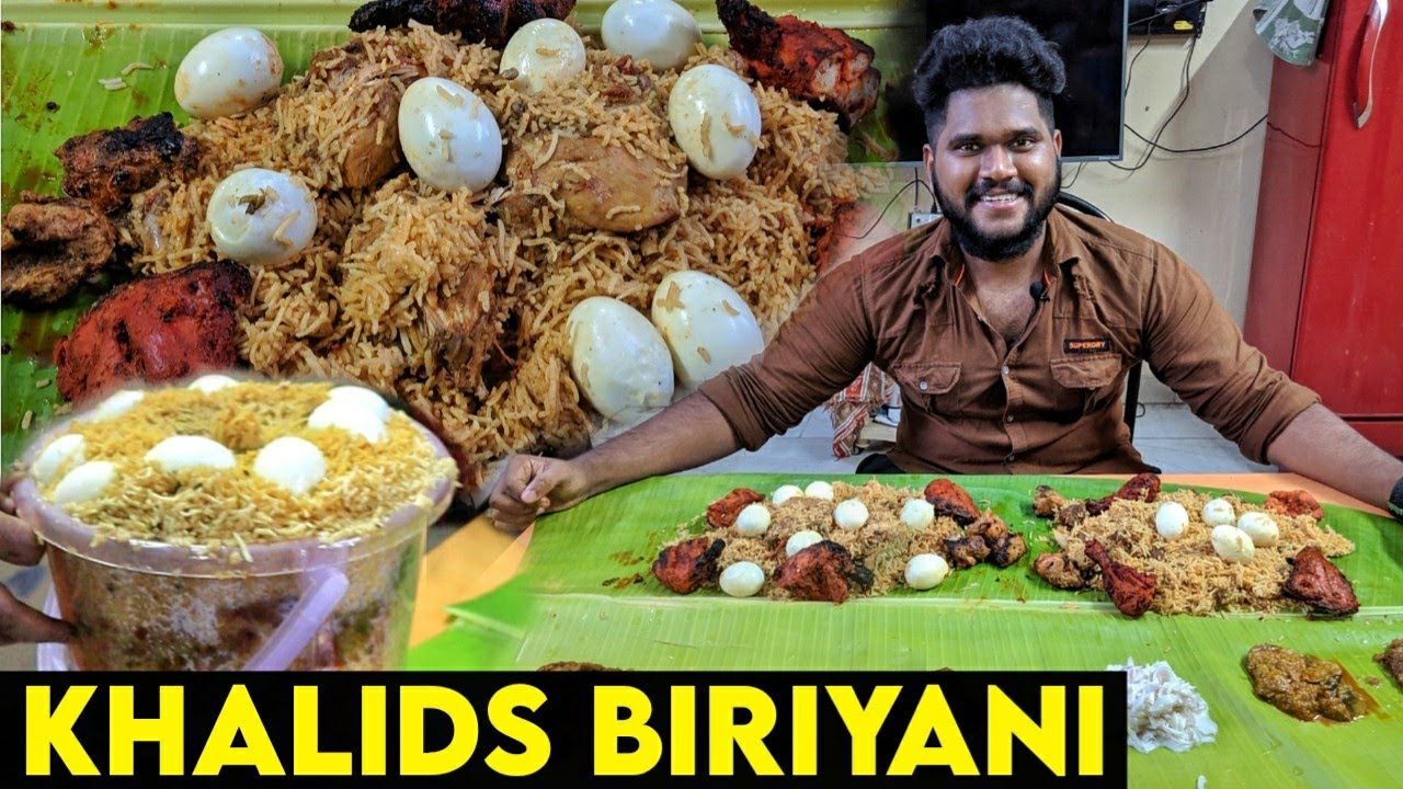 Khalids Biriyani review | Chicken and mutton biriyani | - YouTube
