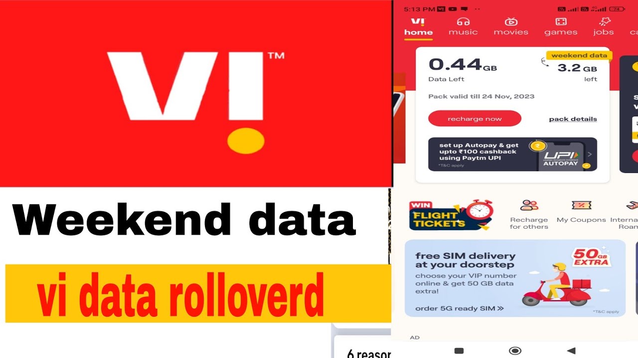 vi weekend data rollover how to use - YouTube