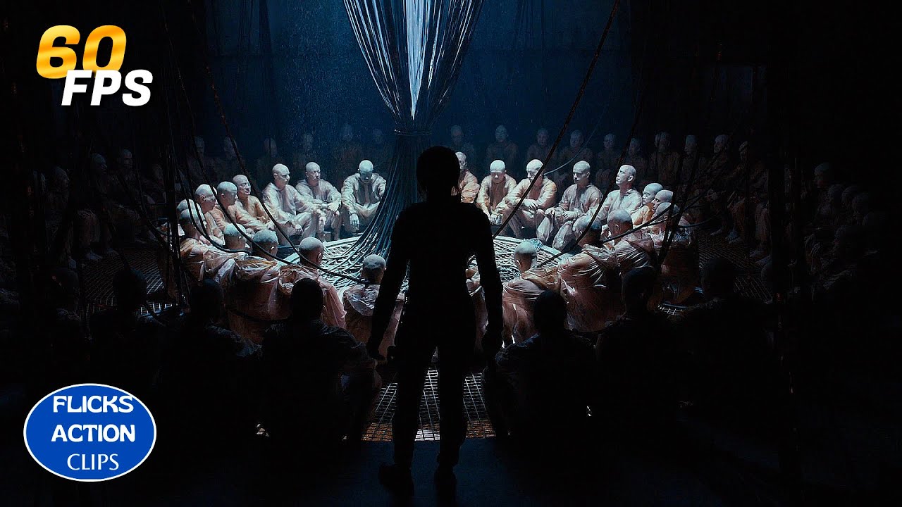 Ghost in the Shell (2017) / Puppet Master den / Scene enhanced to 60fps ...