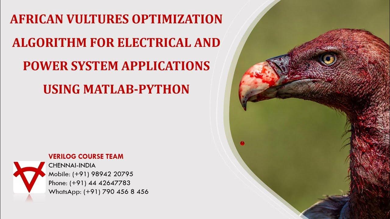 AFRICAN VULTURES OPTIMIZATION ALGORITHM FOR ELECTRICAL & POWER SYSTEM APPLICATIONS-MATLAB PYTHON ...