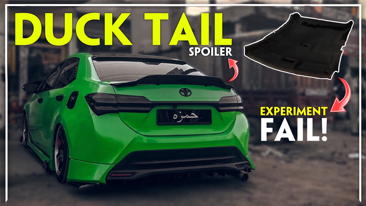 DUCK TAIL Spoiler on Corolla 😍 Black Roof EXPERIMENT Howa Fail ️😭 - YouTube