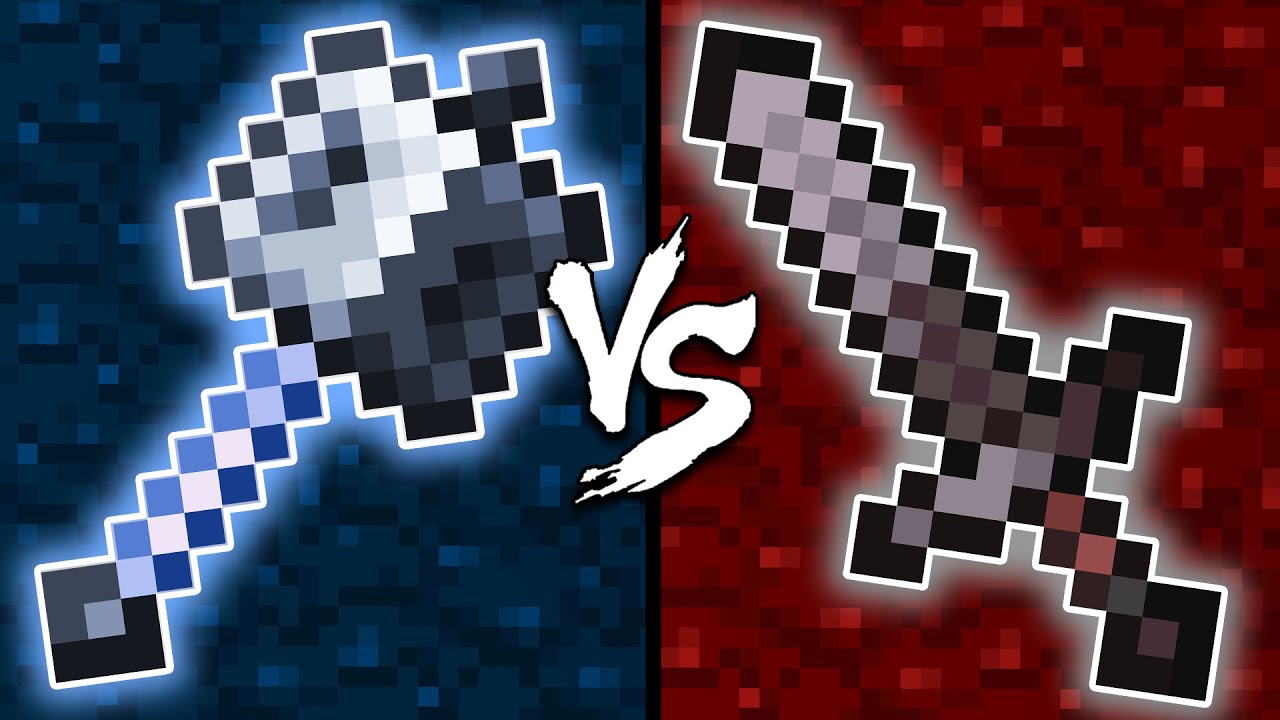 Mace vs. Netherite Sword - Minecraft - YouTube